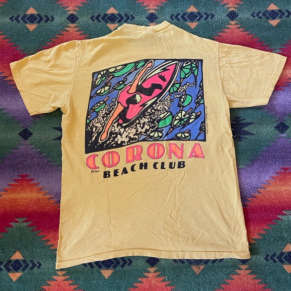 Vintage | Shirts | Vintage 8s Corona Beach Club T Shirt 987 Size Medium ...